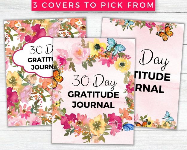 30 Day Daily Gratitude Journal Printable (A4 A5 US Letter Sizes ...