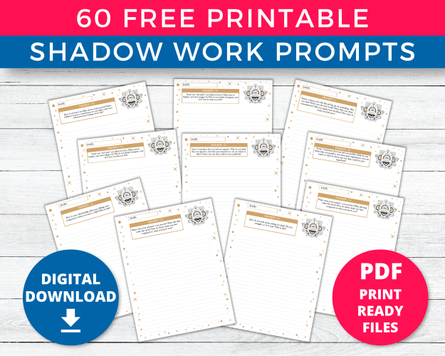 FREE 60 Shadow Work Prompts Printable - Journals with Dragons